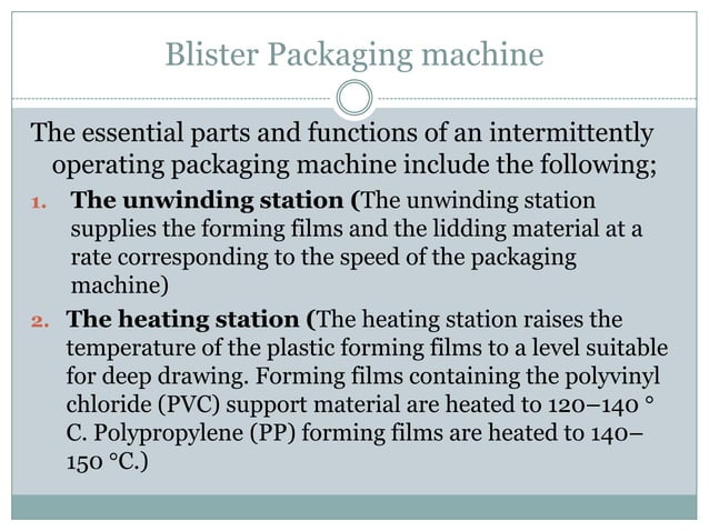 Blister packing | PPTX | Pharmaceutical Drugs | Medical Health