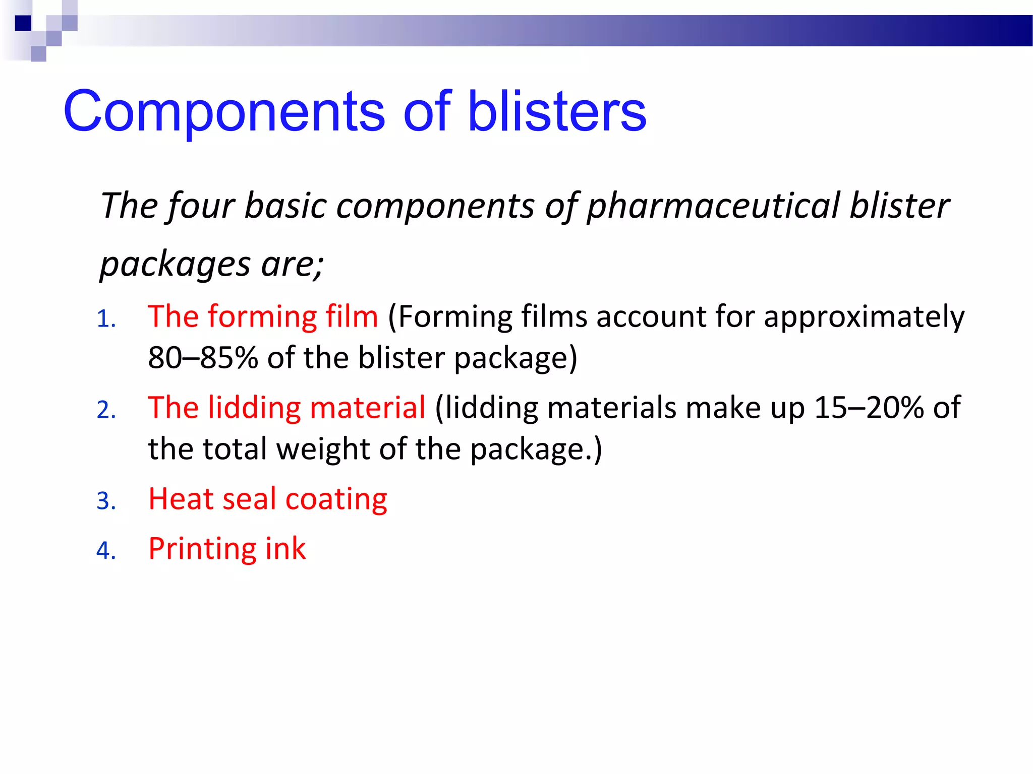 Blister & strip packaging | PPT