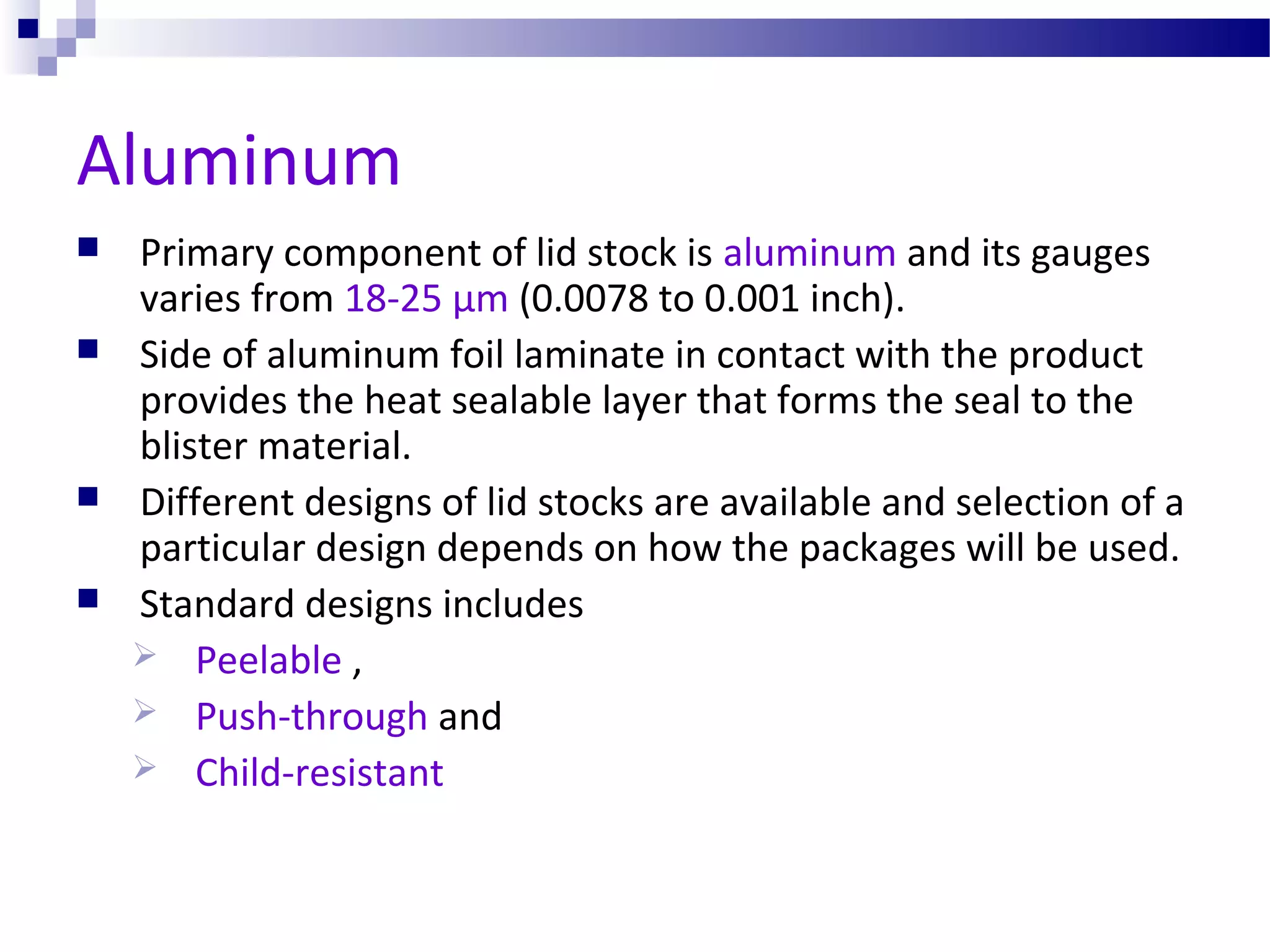 Blister & strip packaging | PPT
