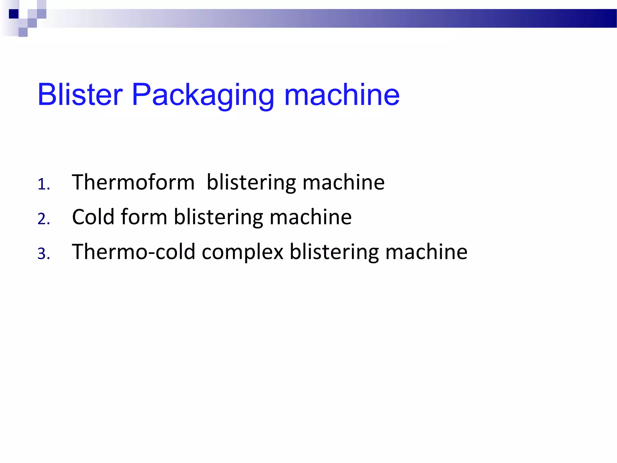Blister & strip packaging | PPT