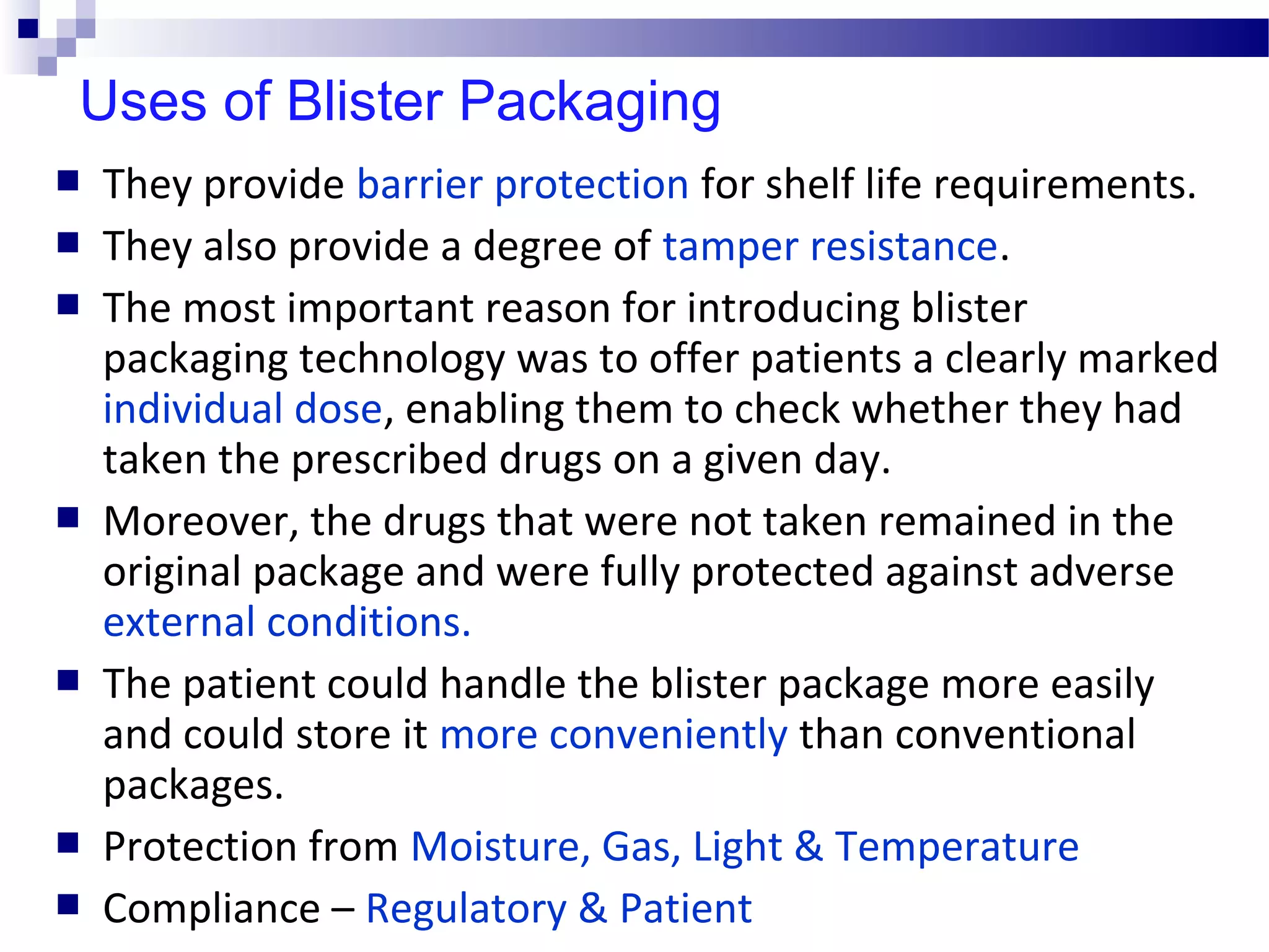 Blister & strip packaging | PPT