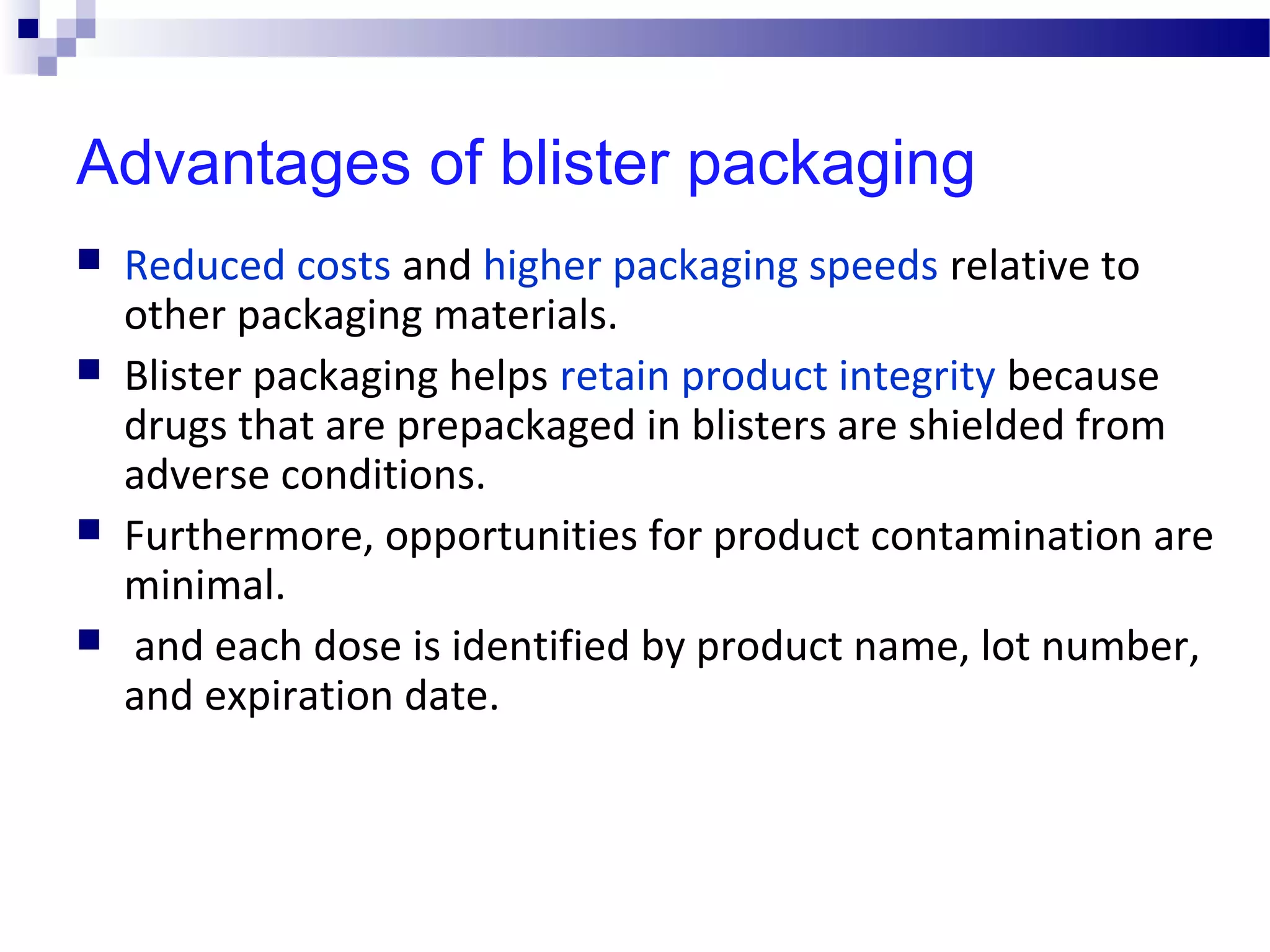 Blister & strip packaging | PPT