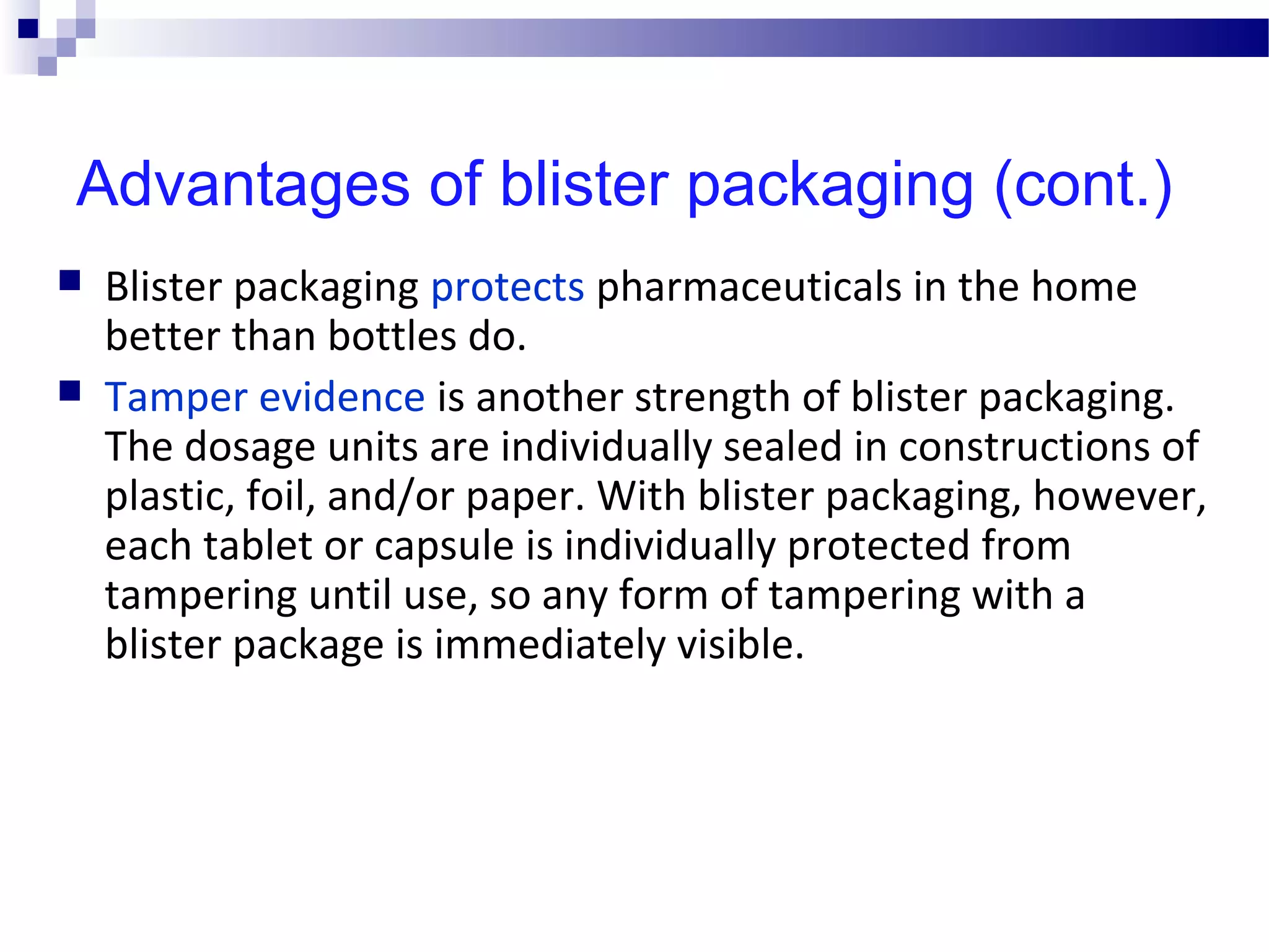 Blister & strip packaging | PPT