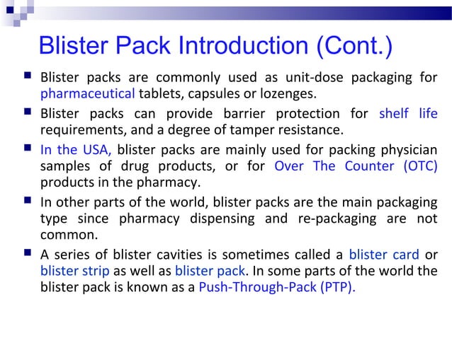 Blister & strip packaging | PPT
