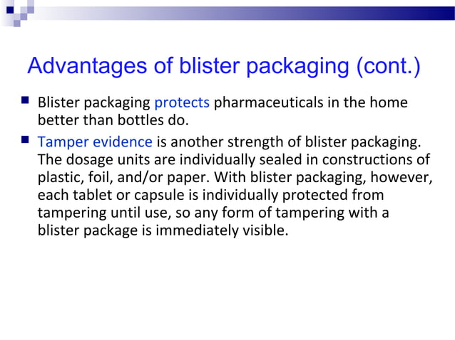 Blister & strip packaging | PPT