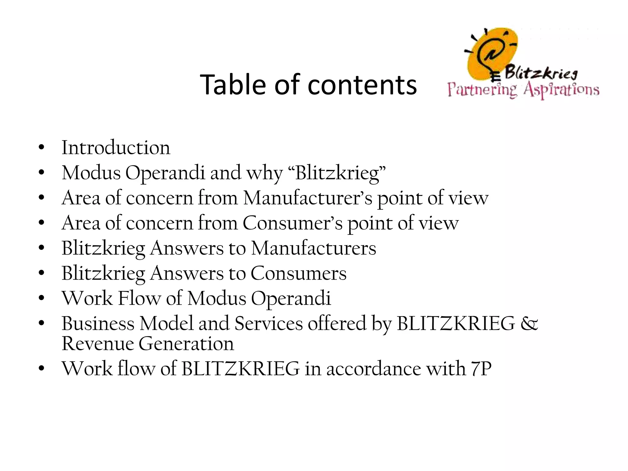 Blitzkrieg sankalp mlp002 | PPTX