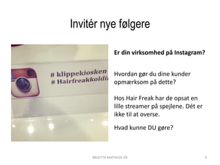 Bliv skarp på instagram i din virksomhed | PPT