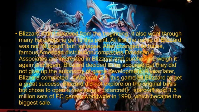 Blizzard | PPTX | Video Game Genres | Video Gaming