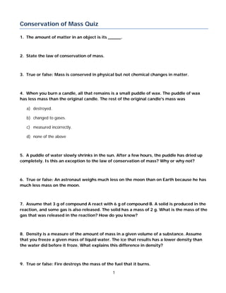 grade 7 science day 1 quiz | PDF