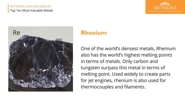 Top Ten Most Valuable Metals | PPT
