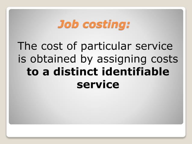 FEATURES OF THE COSTING METHODS IN SERVICE SECTOR | PPT