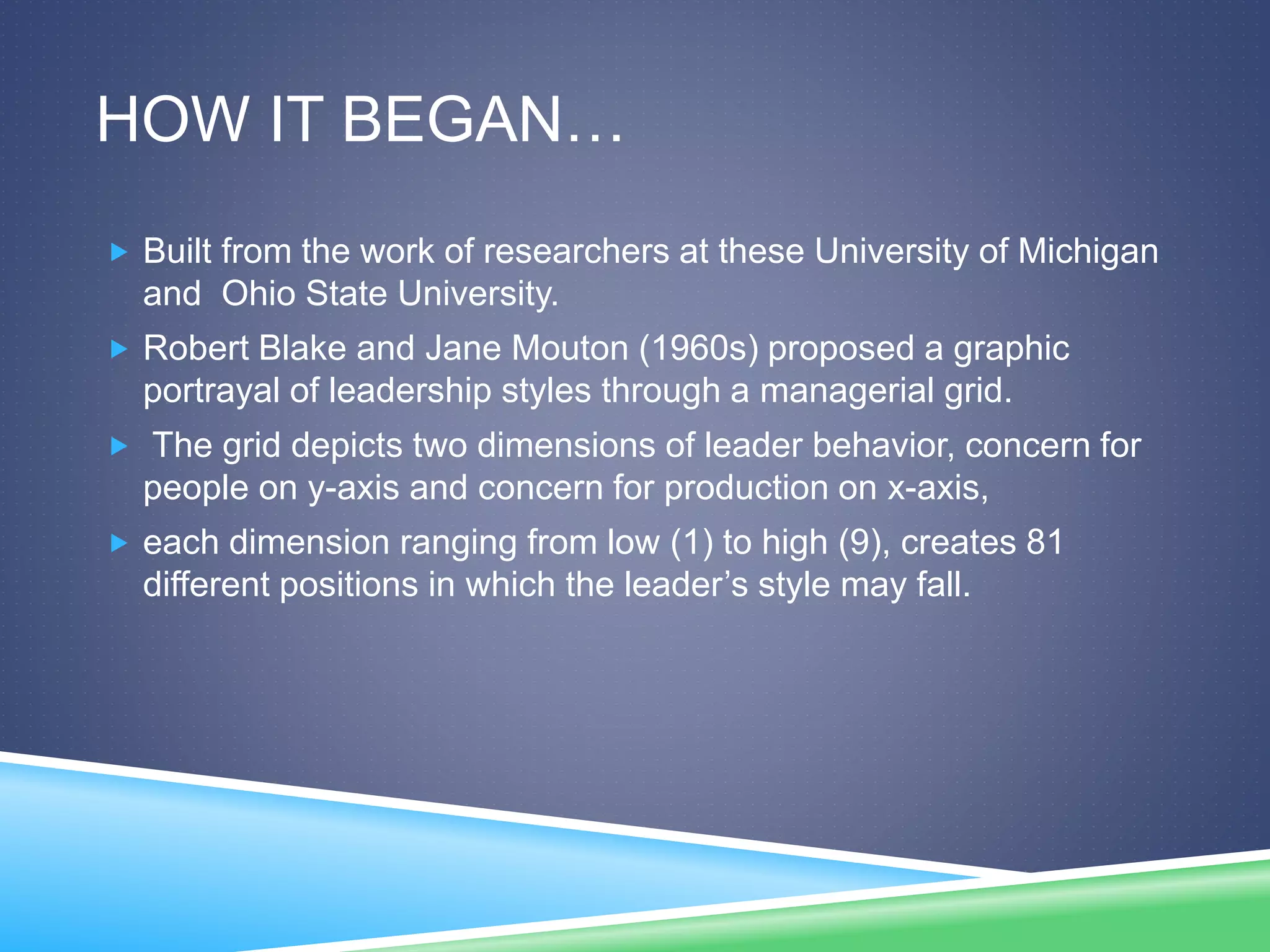 Blake Mouton leadershiptheory | PPTX