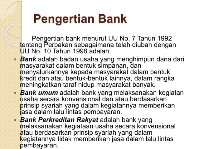 Manajemen Bank Umum | PPTX