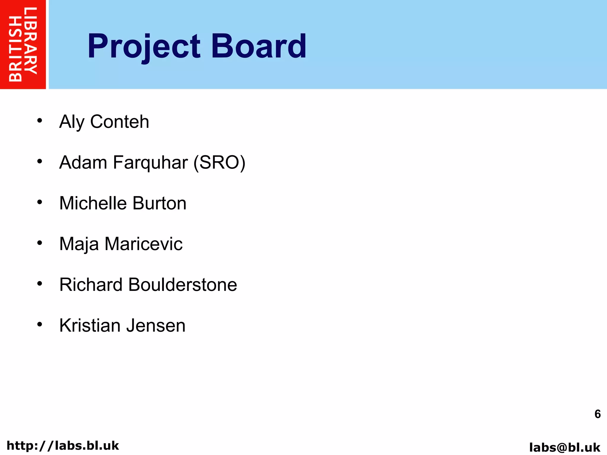 British Library Labs Presentation Given to British Library Staff | PPT