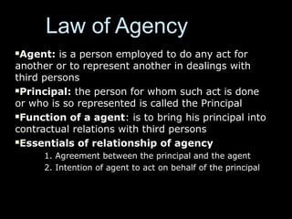 Bl law of agency | PPT