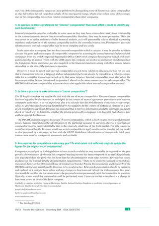 Transfer Pricing Forum: Transfer Pricing for the International ...