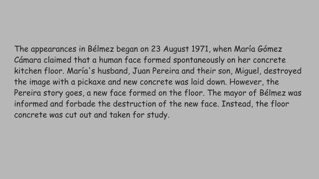 Bélmez faces | PPT
