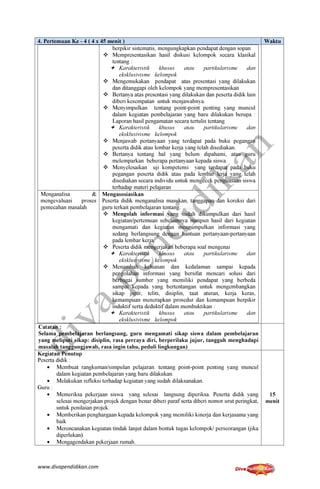 RPP revisi 2016 sosiologi xi rpp diva pendidikan | PDF