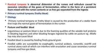 Bloat in ruminants............................ | PPTX