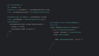 BLoC - Be Reactive in flutter | PPT