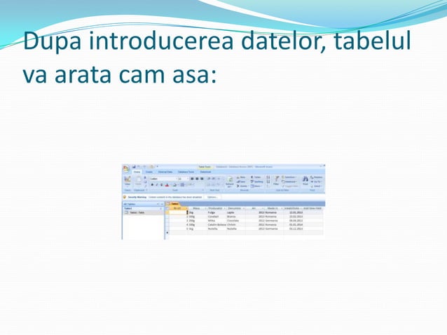 Blocarea coloanelor in | PPTX