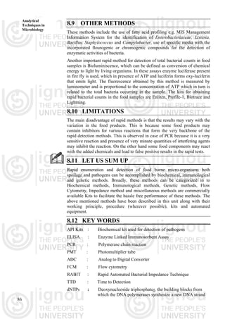 GENERAL TECHNIQUES OF DETECTION AND ENUMERATION OF MICRO-ORGANISMS IN ...