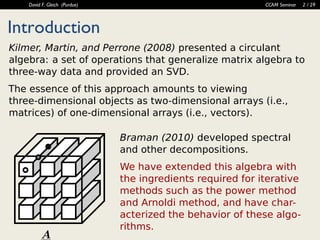 The power and Arnoldi methods in an algebra of circulants | PDF | Physics | Science