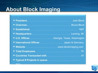 Block Imaging Intro | PPT