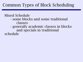 Block Scheduling | PPT