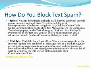 Block text-message-spam | PPTX
