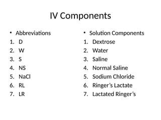 Block 1_Unit2d_IV Infusion rates for Critical Care Medicine.pptx | Free ...