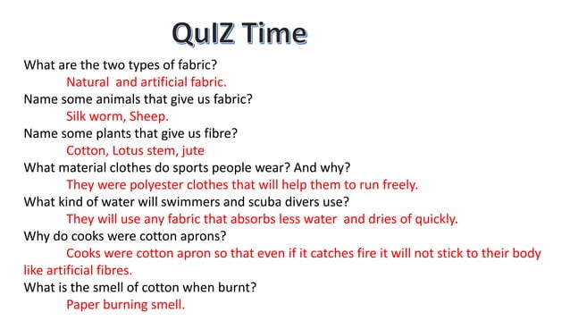 grade 3 Fibres | PPTX | Women\'s Outerwear | Women\'s Clothing