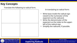 Block 2 Lesson 1. Exploring Radicals.pptx