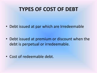 Cost of capital | PPTX