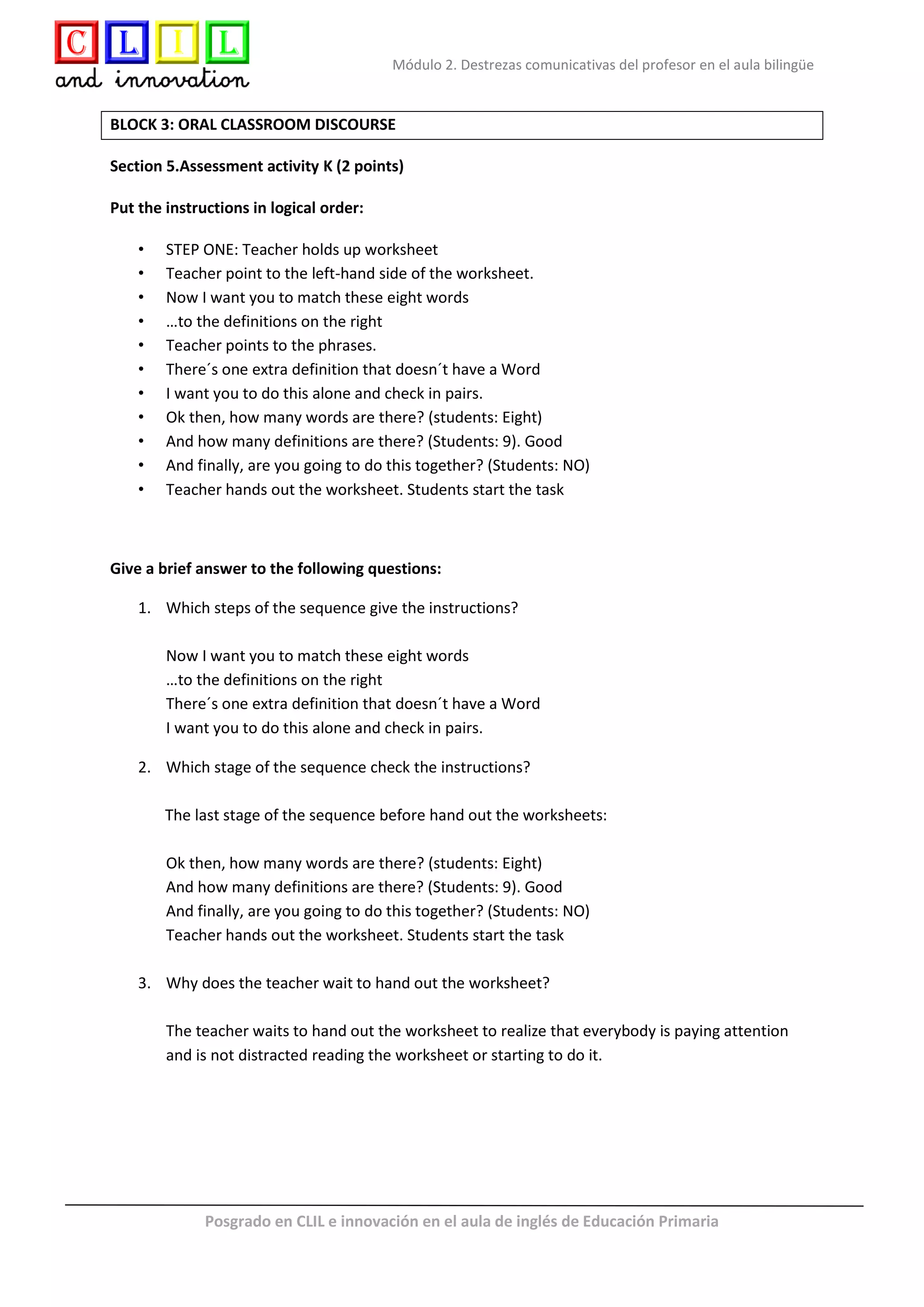 Block 3. section 5. assessement activity k | PDF