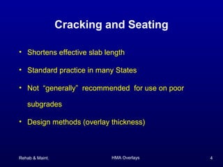 Block 33 HMA Overlays c SP 13 | PPT | Geology | Science