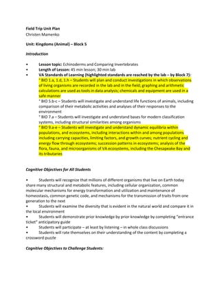 Block 5 lesson plan | PDF