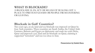 Blockade in qatar | PDF | Political Issues & policy | Politics
