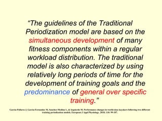 Block and traditional periodization and the unpredictable performance ...