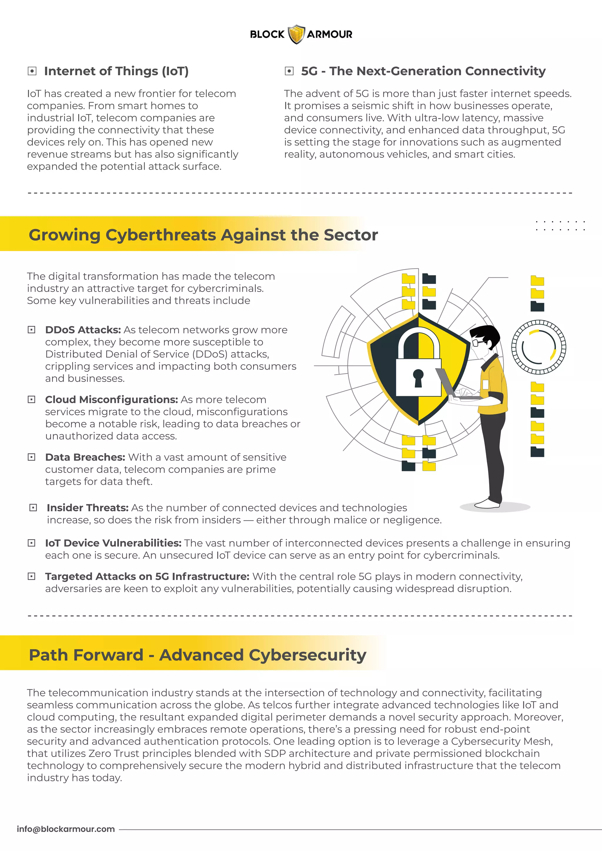 Block Armour Zero Trust Cybersecurity Mesh For Telcom Pdf Computer Networking Computing