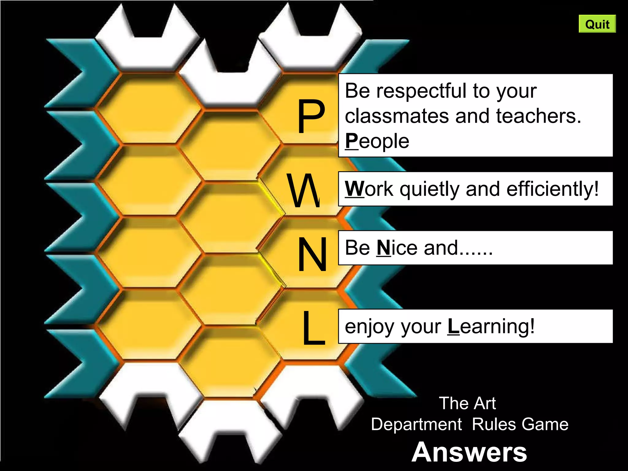 Blockbuster art rules game | PPT | Education