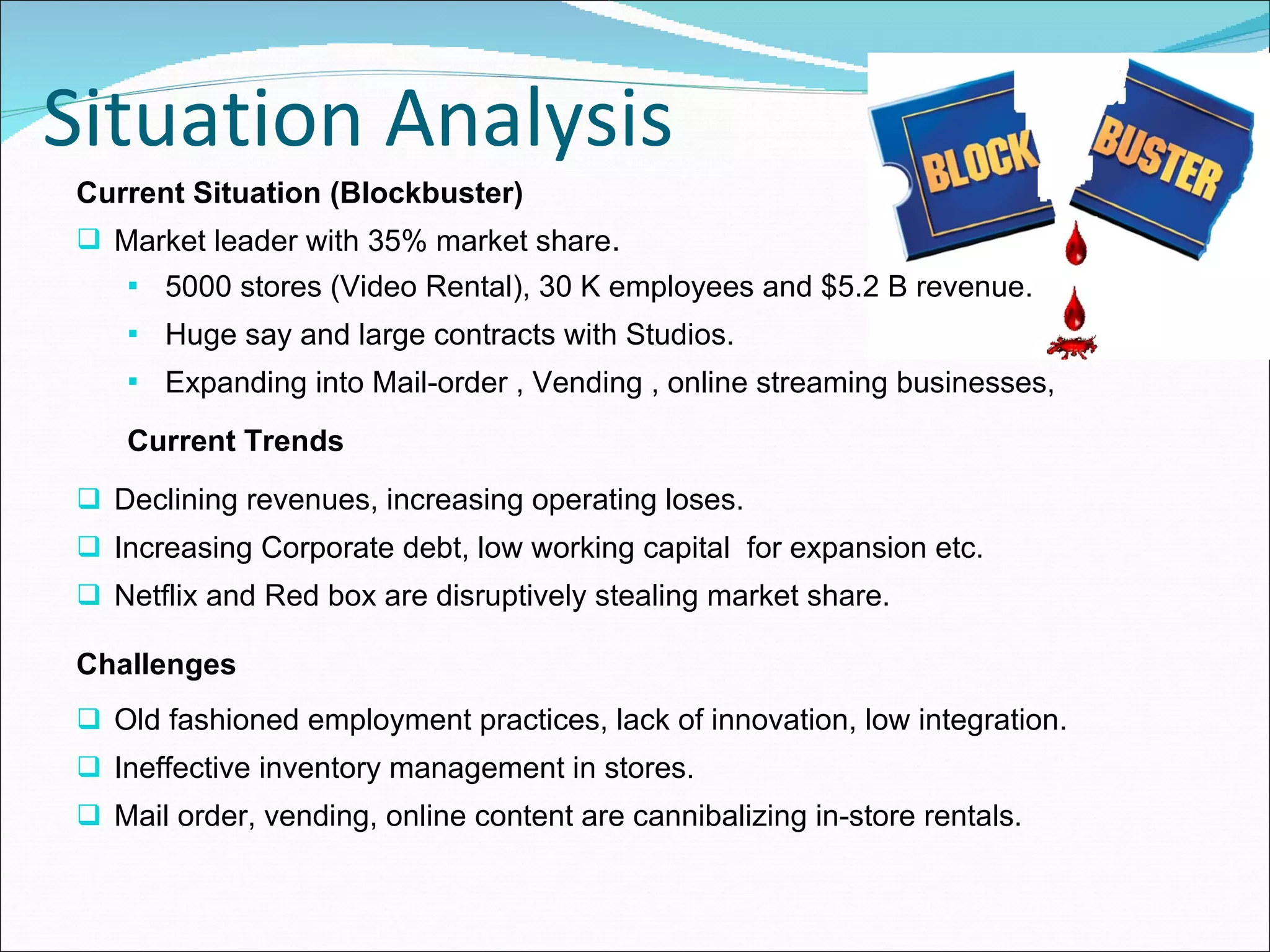 Blockbuster Case Analsys By Dare Devil Consulting | PPT