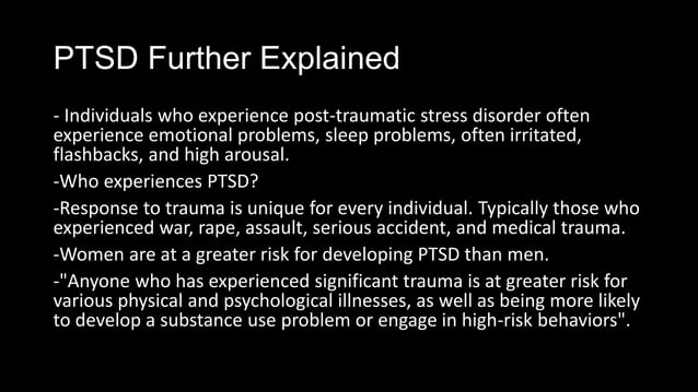 Francisca's PTSD Project | PPT | Free Download