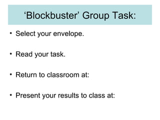 Blockbusters | PPT