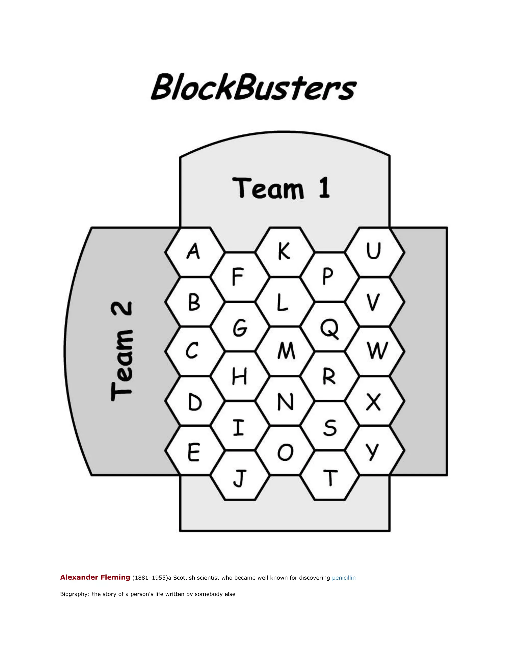 Blockbusters game | DOCX | Primary Education | Education