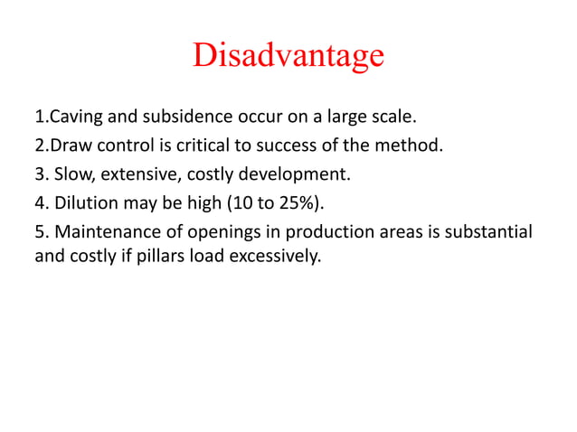 Block caving method | PPTX | Geology | Science