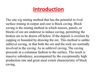 Block caving method | PPTX