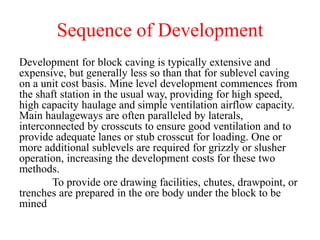 Block caving method | PPTX
