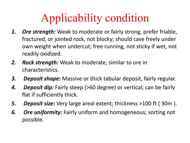 Block caving method | PPTX | Geology | Science