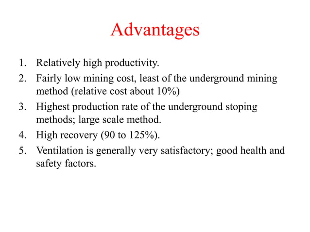 Block caving method | PPTX | Geology | Science